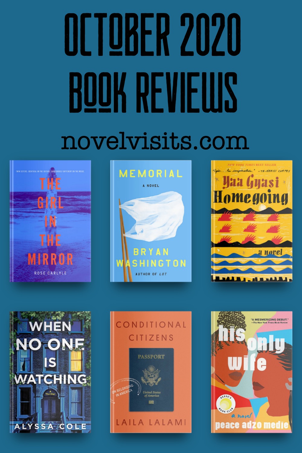 October 2020 Book Reviews - Print & Audiobooks - Novel Visits